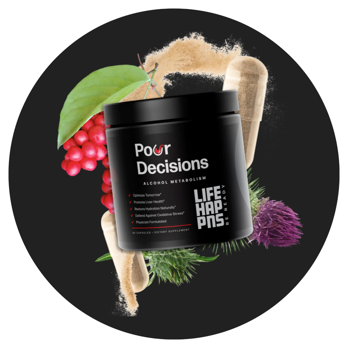Meet Life Happns Pour Decisions - Alcohol Metabolism Supplement & Live Meet Life Happns Pour Decisions - Alcohol Metabolism Supplement & Live